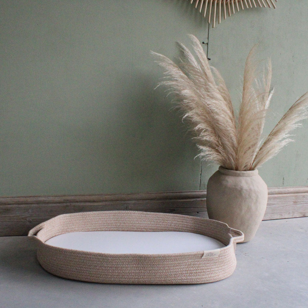 Soft Cotton Rope Baby Changing Basket - Beige – The Rattan Company