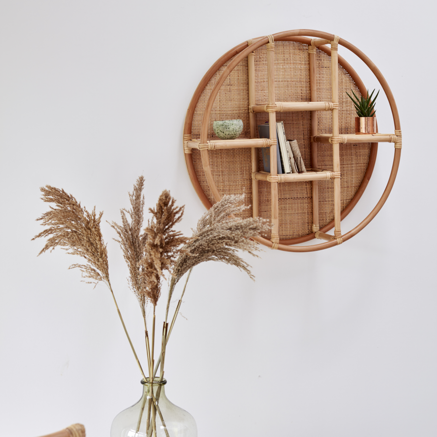 Lacey Rattan Wall Shelf – The Rattan Company