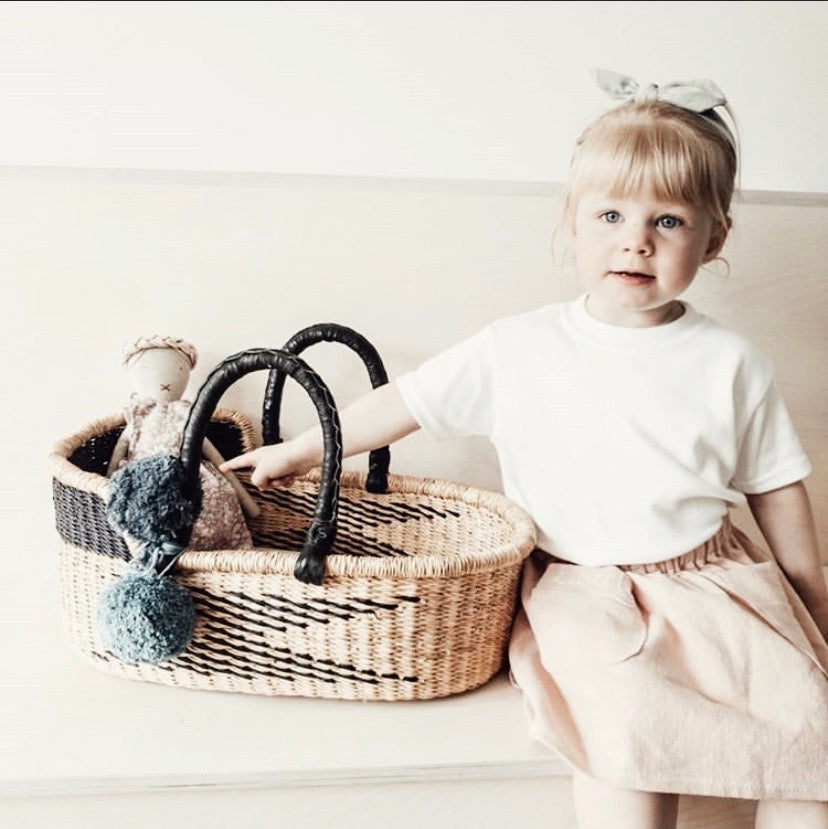 Mini Me Malaika Moses Basket for Dolls, Teddies or Toys – The Rattan ...